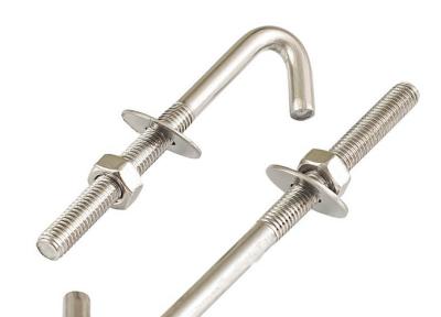 China 304 Stainless Steel L-Shaped Embedded Metal Bolt M18 with Electropolished Coating for Chemical Plant Installation for sale