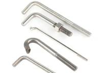 China 304 Stainless Steel L-Shaped Embedded Metal Bolt M18 with Electropolished Coating for Chemical Plant Installation for sale