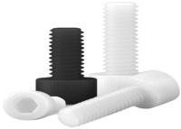 China Nylon PA 66  Hex Hexagonal Socket Cap Head Screw DIN912 BLAICK WHITE Colour for sale