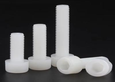China Nylon PA 66  Hex Hexagonal Socket Cap Head Screw DIN912 BLAICK WHITE Colour for sale