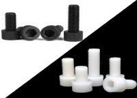 China Nylon PA 66  Hex Hexagonal Socket Cap Head Screw DIN912 BLAICK WHITE Colour for sale