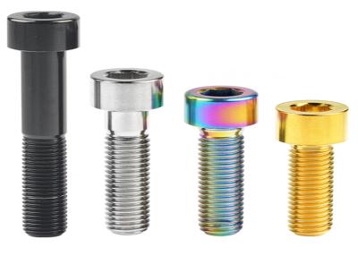 China Ti Gr2 Gr5 Titanium Hexagon Socket Head Cap Metal Screw Din912 Red Blue Green Rainbow Orange Yellow Custom Colors for sale