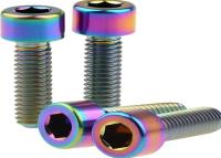 China Ti Gr2 Gr5 Titanium Hexagon Socket Head Cap Metal Screw Din912 Red Blue Green Rainbow Orange Yellow Custom Colors for sale