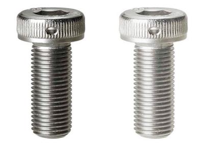 China Knurled Hex Socket Head Cap Metal Screw With A Hole M8 M9 M10 Black Zinc Plated Galvanized Carbon Steel for sale