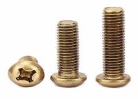 China M5 M6 M8 Brass H59 H62  Cross Recess Hexagon Pan Head Metal Screw for sale