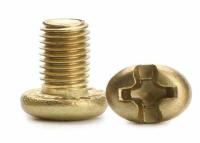 China M5 M6 M8 Brass H59 H62  Cross Recess Hexagon Pan Head Metal Screw for sale