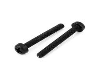 China M1.6 M2 M2.5 Cross Recess Pan Head Metal Screw Black Electrophoresis A2 A4 ISO 7045 for sale