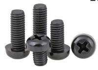 China M1.6 M2 M2.5 Cross Recess Pan Head Metal Screw Black Electrophoresis A2 A4 ISO 7045 for sale