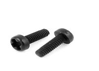 China M1.6 M2 M2.5 Cross Recess Pan Head Metal Screw Black Electrophoresis A2 A4 ISO 7045 for sale