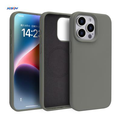 China JESOY JS-SC06 Liquid Silicone Phone Case with N52 Magnets - 3M Shockproof, 45g Weight for iPhone 12-16 Series for sale