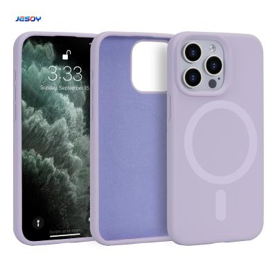 China JESOY Liquid Silicone MagSafe Phone Case with N52 2200Gs Magnets for iPhone 12-16 Series - 45g Weight for sale