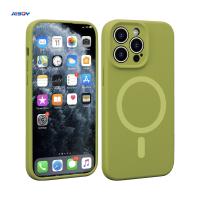 China N52 Magnetic MagSafe Liquid Silicone Phone Case for iPhone 12-16 Series - 45g Weight with Shockproof Protection for sale