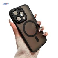 China Translucent Frosted MagSafe Phone Case with 2400GS Magnet, 15ft Drop Protection for iPhone and Samsung for sale