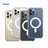 China Crystal Clear TPU PC Mag Safe Phone Case For iPhone 15 14 Transparent Cover for sale