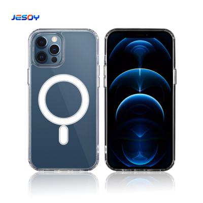 China Anti-Yellowing Compatible Magsafe Phone Case Transparent Shockproof For iPhone 16 for sale
