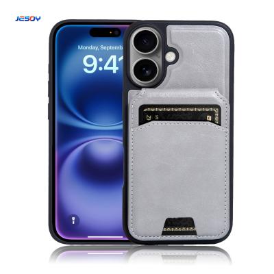 China PU Leather Phone Case with MagSafe Wallet & 3 Card Slots - 1.5mm Raised Edge Protection for iPhone and Samsung for sale