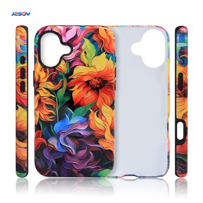 China Sublimation Blank Phone Case 3D 2 in 1 Cover TPU Blank Printable for iPhone 16 for sale