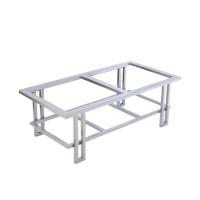 China Golden Chrome Plating Metal Coffee Table Frame Wire Drawing And Polished for sale