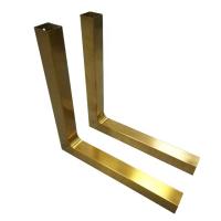 China Golden Chrome Plating Metal Coffee Table Frame Wire Drawing And Polished for sale