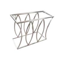 China Golden Chrome Plating Metal Coffee Table Frame Wire Drawing And Polished for sale