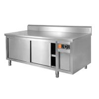 China Modular Stainless Steel Kitchen Cabinets , 0.8mm Double Sink Kitchen Cabinet for sale