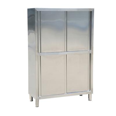 China Modular Stainless Steel Kitchen Cabinets , 0.8mm Double Sink Kitchen Cabinet for sale