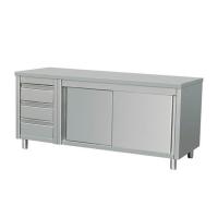 China Commercial Stainless Steel Kitchen Cabinets , 50mm Restaurant Stainless Steel Cabinets for sale