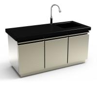 China Commercial Stainless Steel Kitchen Cabinets , 50mm Restaurant Stainless Steel Cabinets for sale