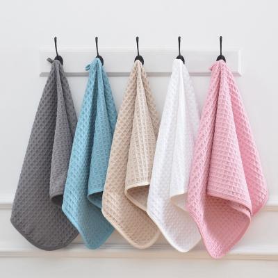 China Custom Logo 400gsm Big Waffle Weave Microfiber Bath Towels 90x180cm for sale