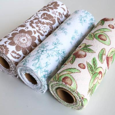 China Hand Wash Tear Off Microfiber Cloth Roll Accept Customized Logo for sale