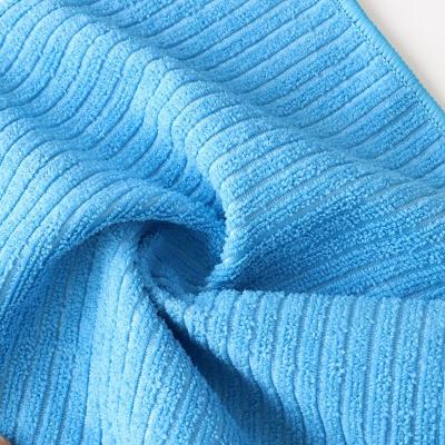 China Striped Rag 250gsm Microfiber Cleaning Towel 30x30 With Customizable Logo for sale