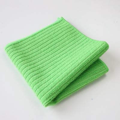 China Quick Dry Multi Functional Microfiber Cleaning Towel 40 X 40 With Striped Pattern for sale