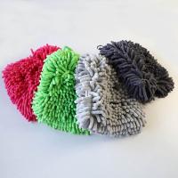 China Elastic Cuffs Chenille Car Cleaning Glove 17x26cm Size 110g/Pc for sale