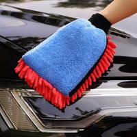 China High Absorbent 95 GSM Microfiber Car Cleaning Glove Vehicle Detailing for sale