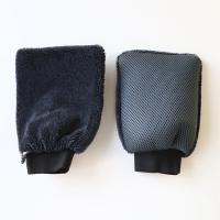 China Custom Size Non Abrasive Car Wash Gloves / Auto Wash Mitt With Elastic Cuffs for sale