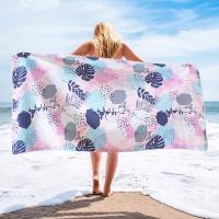 China Travel 80x160cm Waffle Microfibre Towel Beach Sand Free for sale