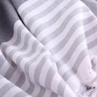China 100% Cotton 100x180cm Turkey Beach Towel 370gsm With Tassels for sale