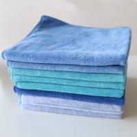 China 350gsm 40x40cm Microfiber Cleaning Towel Weft Knit Lint Free For Car Wash Detailing for sale