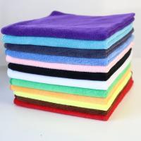 China 350gsm 40x40cm Microfiber Cleaning Towel Weft Knit Lint Free For Car Wash Detailing for sale