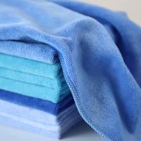 China Weft Knitted 250gsm Custom Microfiber Cloths / 40x40cm Lint Free Cleaning Rags Quick Dry for sale