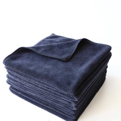 China 250gsm 30x30cm Weft Knitting Microfiber Cleaning Towel Printable Logo for sale