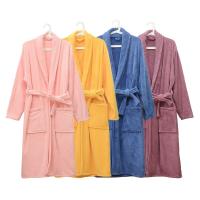 China Long Sleeve Durable Coral Fleece Robe Skin Friendly High Water Absorbency for sale