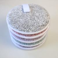 China 12x12cm Bamboo Charcoal Coral Fleece Microfiber Facial Pads OEM / ODM for sale