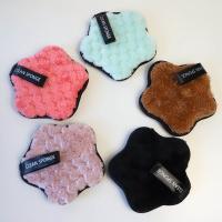China Star Shaped Microfiber Makeup Remover Pads 10cm 9g 100% Polyester Reusable for sale