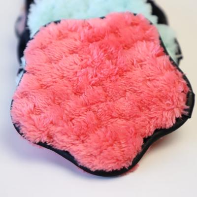 China Star Shaped Microfiber Makeup Remover Pads 10cm 9g 100% Polyester Reusable for sale