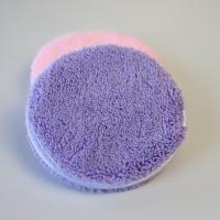 China 12cm 9g Microfiber Makeup Remover Pad 100% Polyester Reusable Large Facial Cleansing for sale