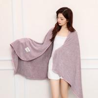 China 350gsm 90x180cm Bamboo Charcoal Towel / Microfiber Towel Pink For Bath for sale