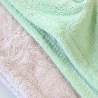 China 300gsm 25x65cm 80/20 Microfiber Coral Fleece Hair Towel Turban Custom Quick Dry for sale