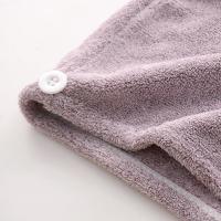 China Custom Size Bamboo Charcoal Microfibre Hair Towel Wrap 350gsm Breathable for sale
