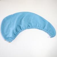 China Elastic Edge Waffle Weave Microfibre Hair Towel 400 Gsm 25x65cm Super Soft for sale
